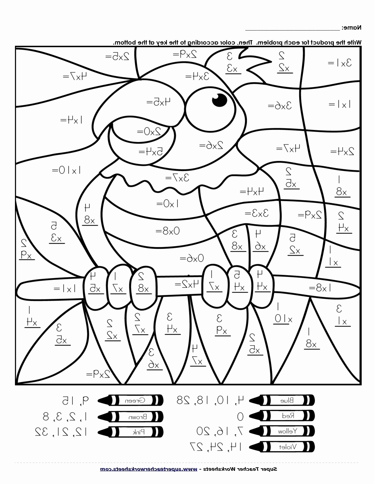 1St Grade Math Coloring Sheets
