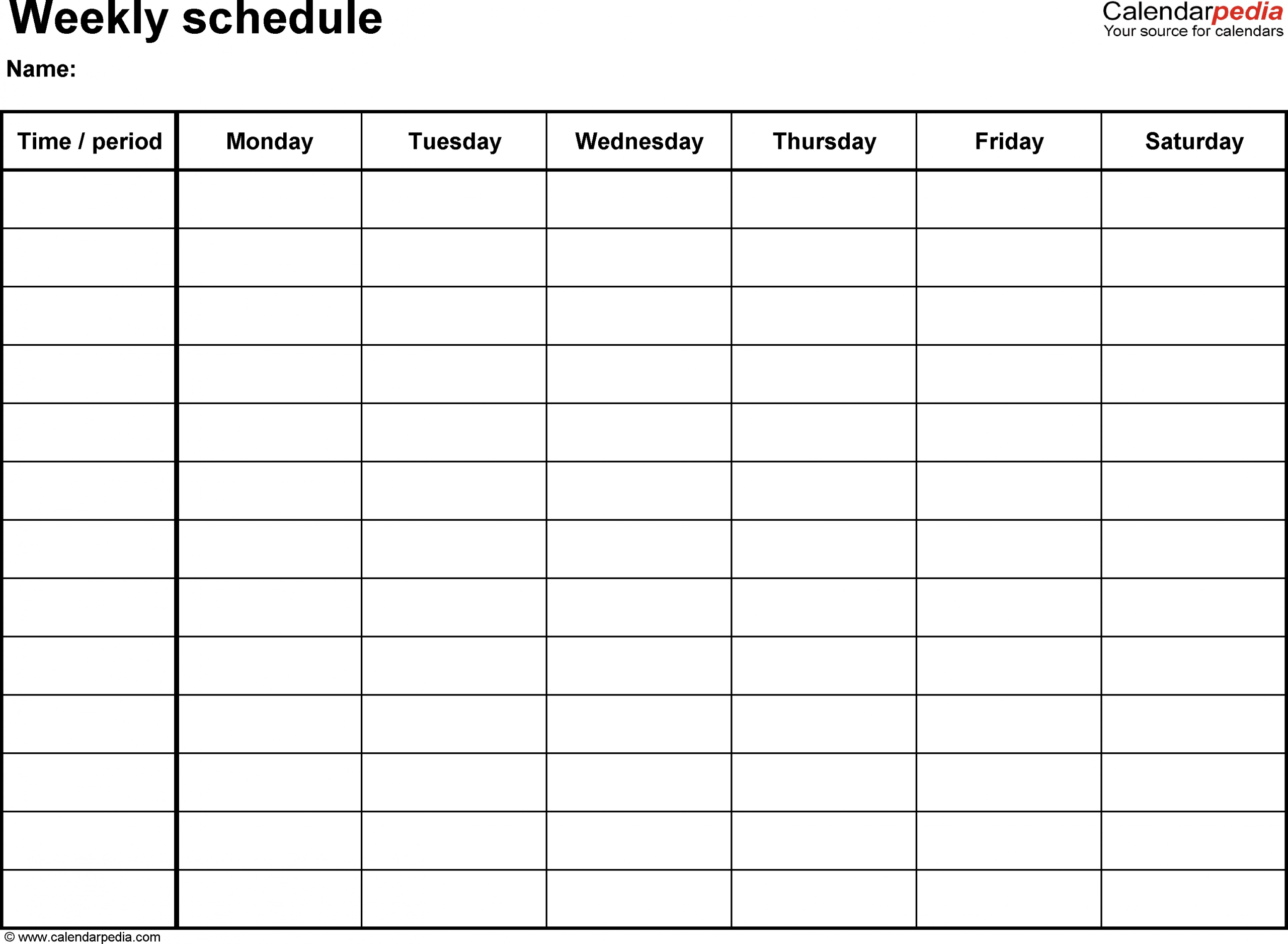 Day And Time Calendar Template
