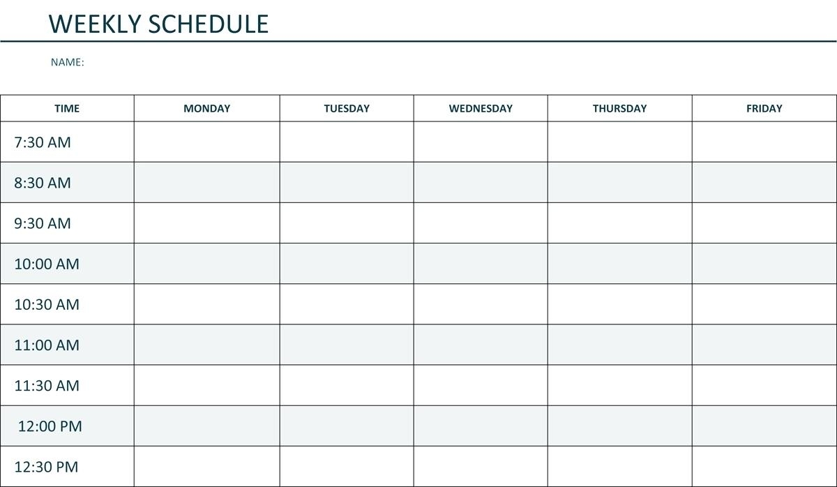 Best Of Printable Monday Through Friday Calendar Free Printable Vrogue