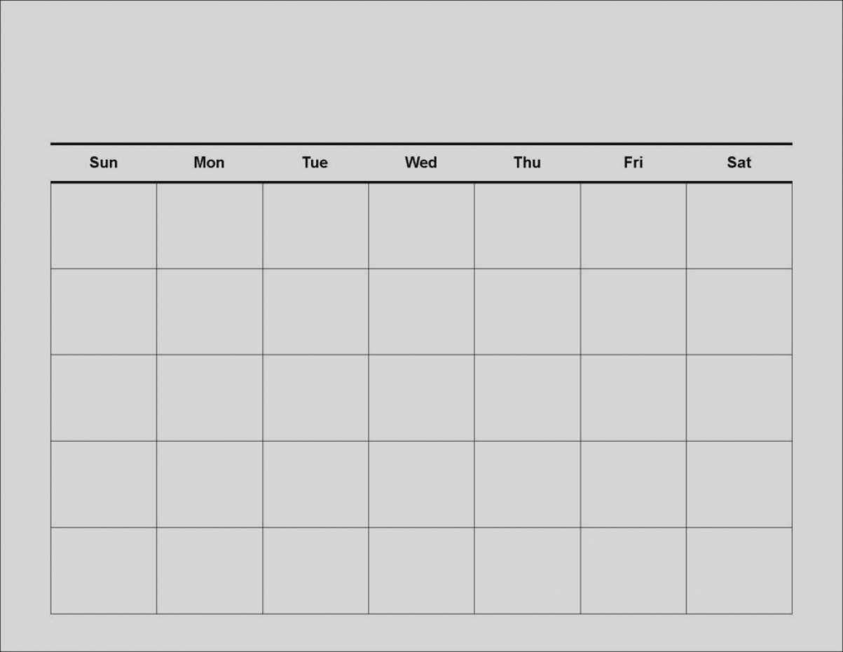 Printable Blank 31 Day Calendar