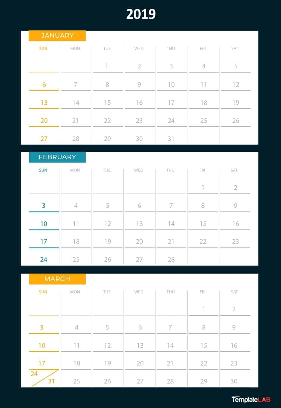 Free Printable Pocket Size Calendars