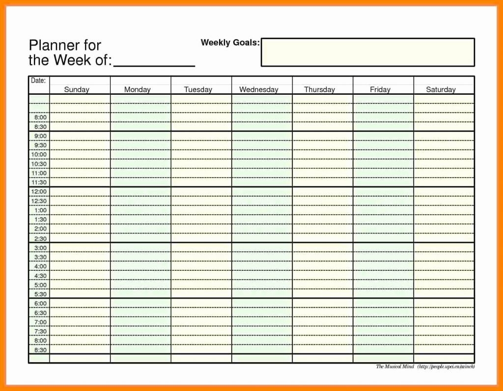 Daily Schedule With Time Slots