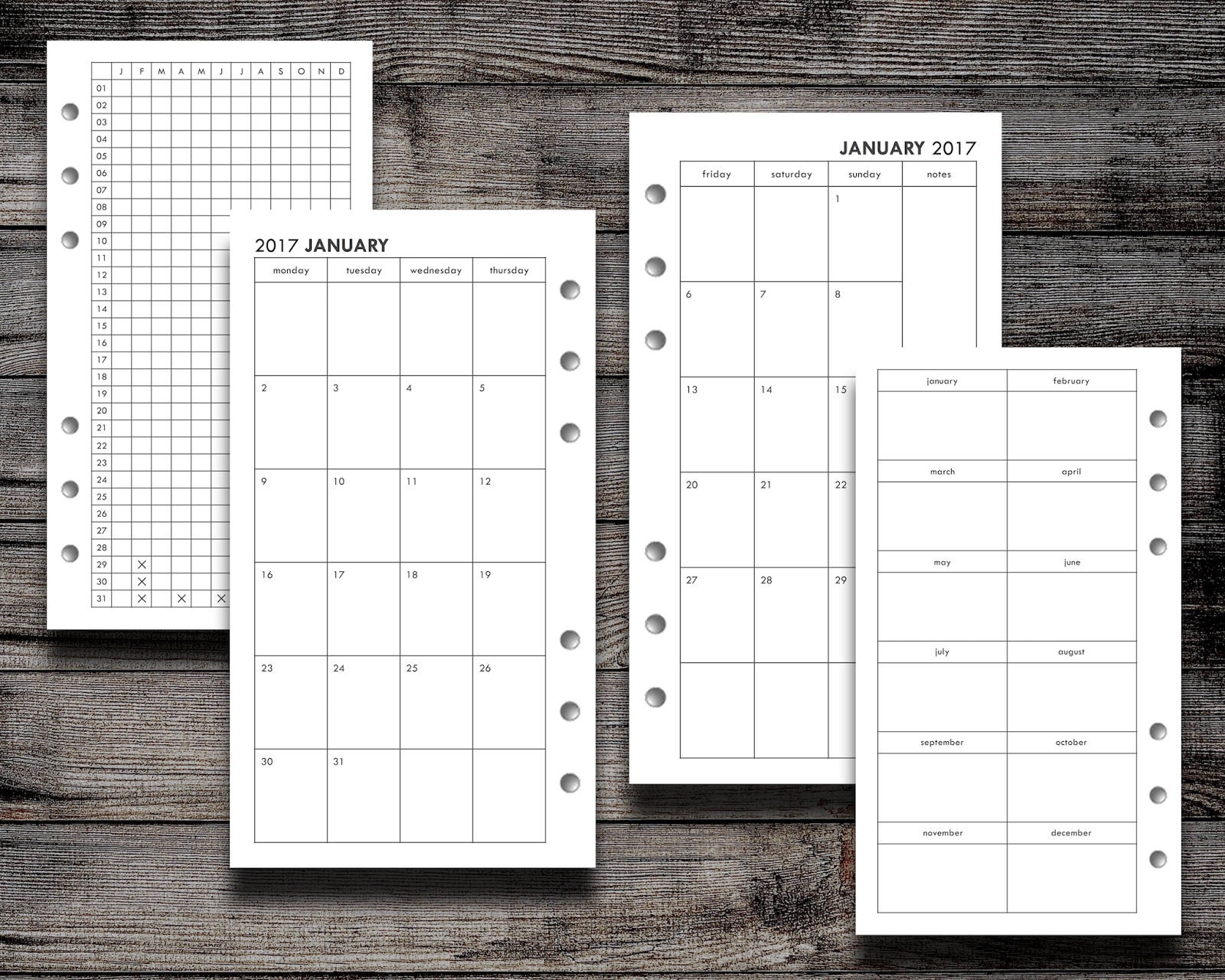 Free Printable Pocket Size Calendars
