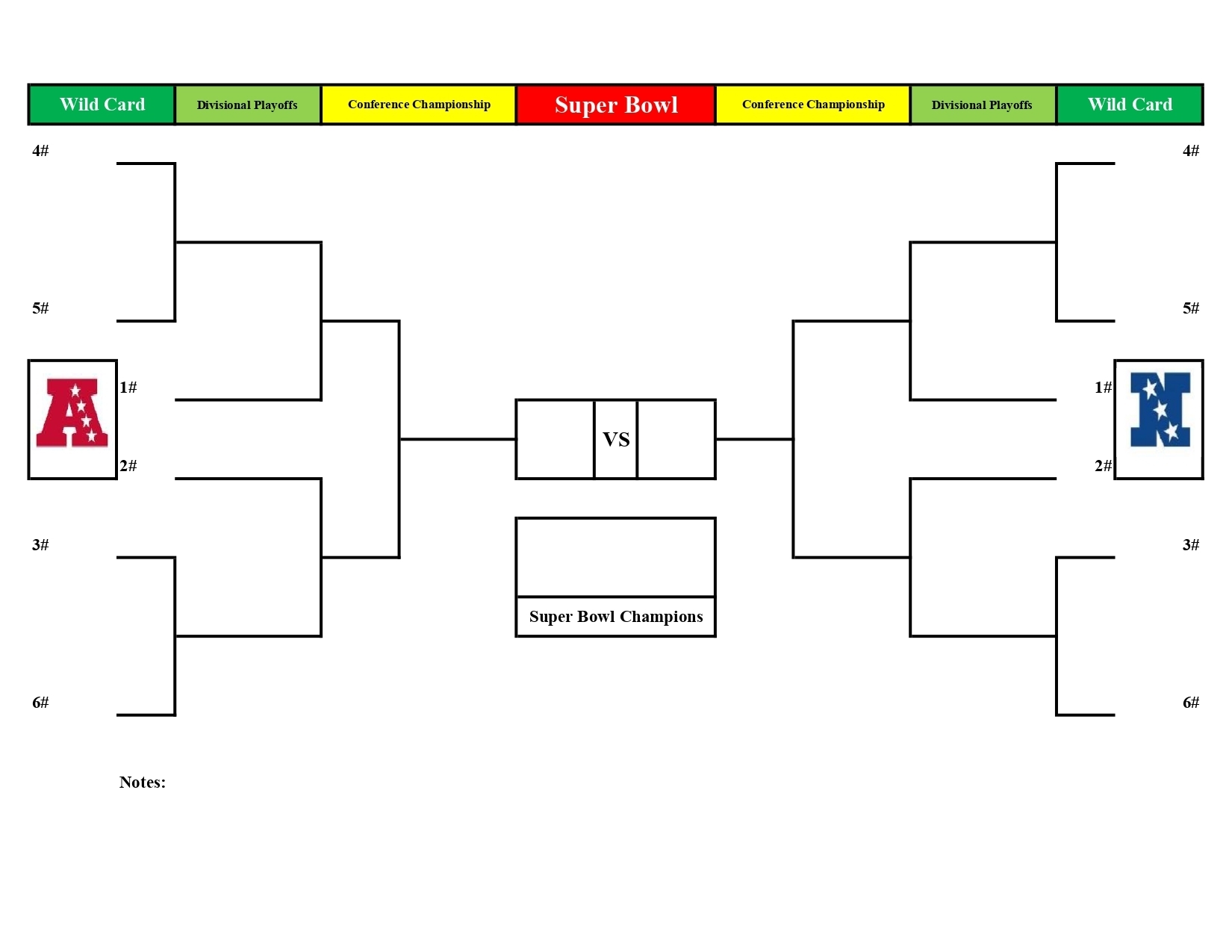 Printable Blank Nfl Playoff Bracket Printable World Holiday