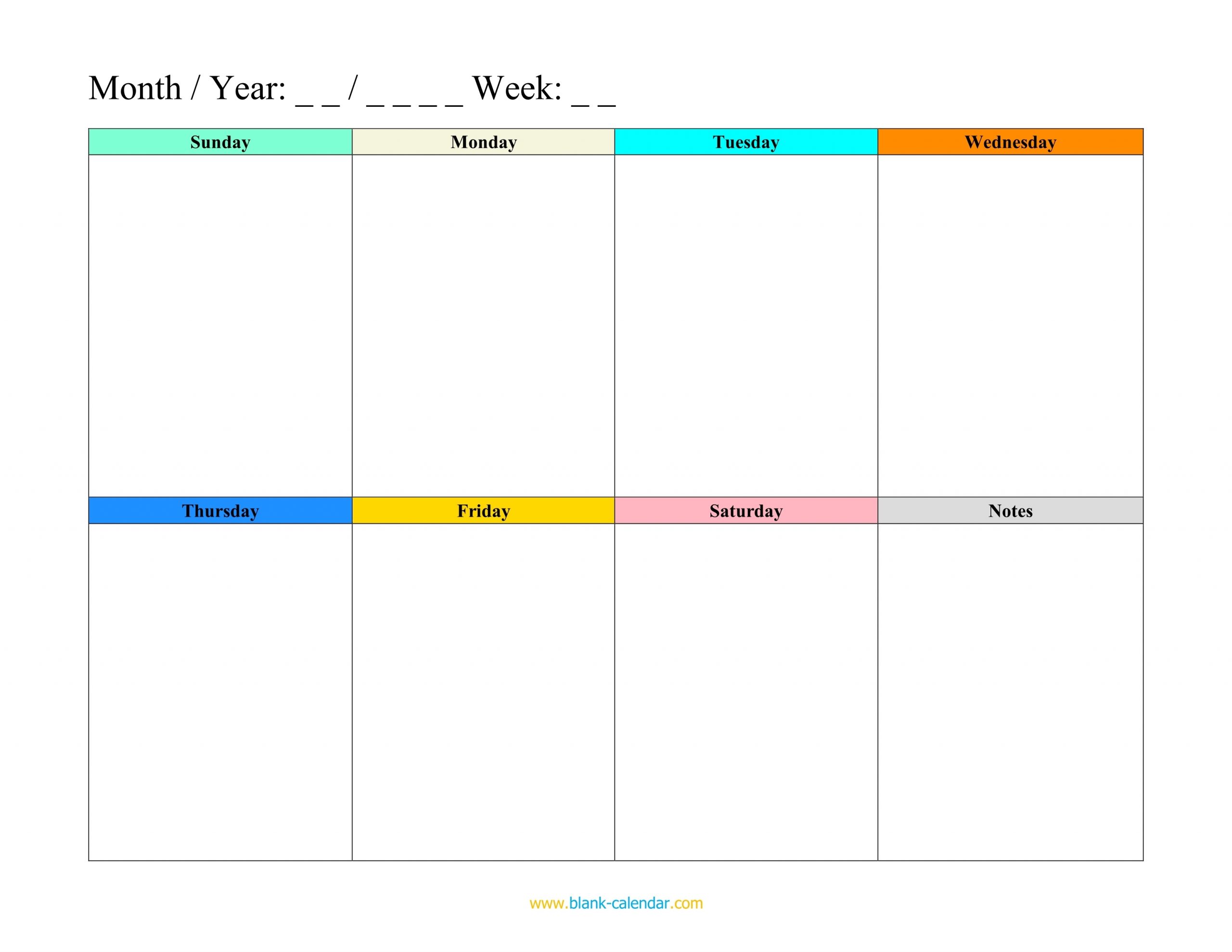 Weekly Calendar Printable Template Customize And Print