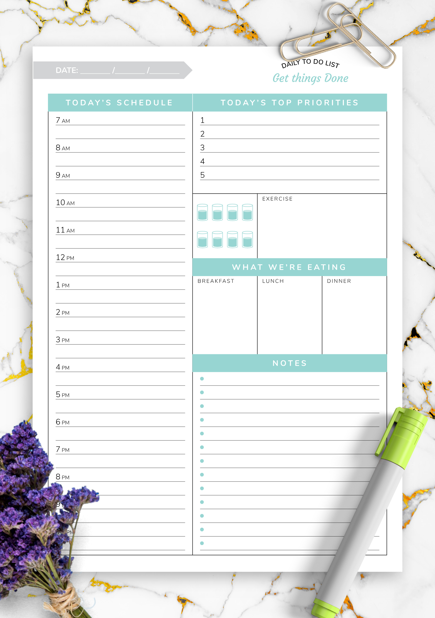Peek At The Week Template