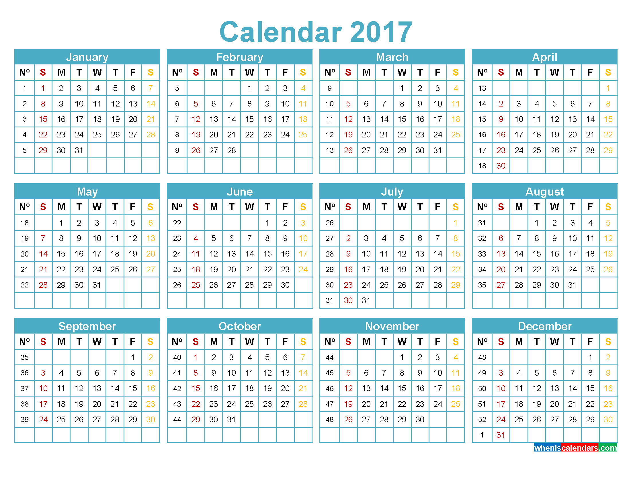 Excel Calendar With Week Number