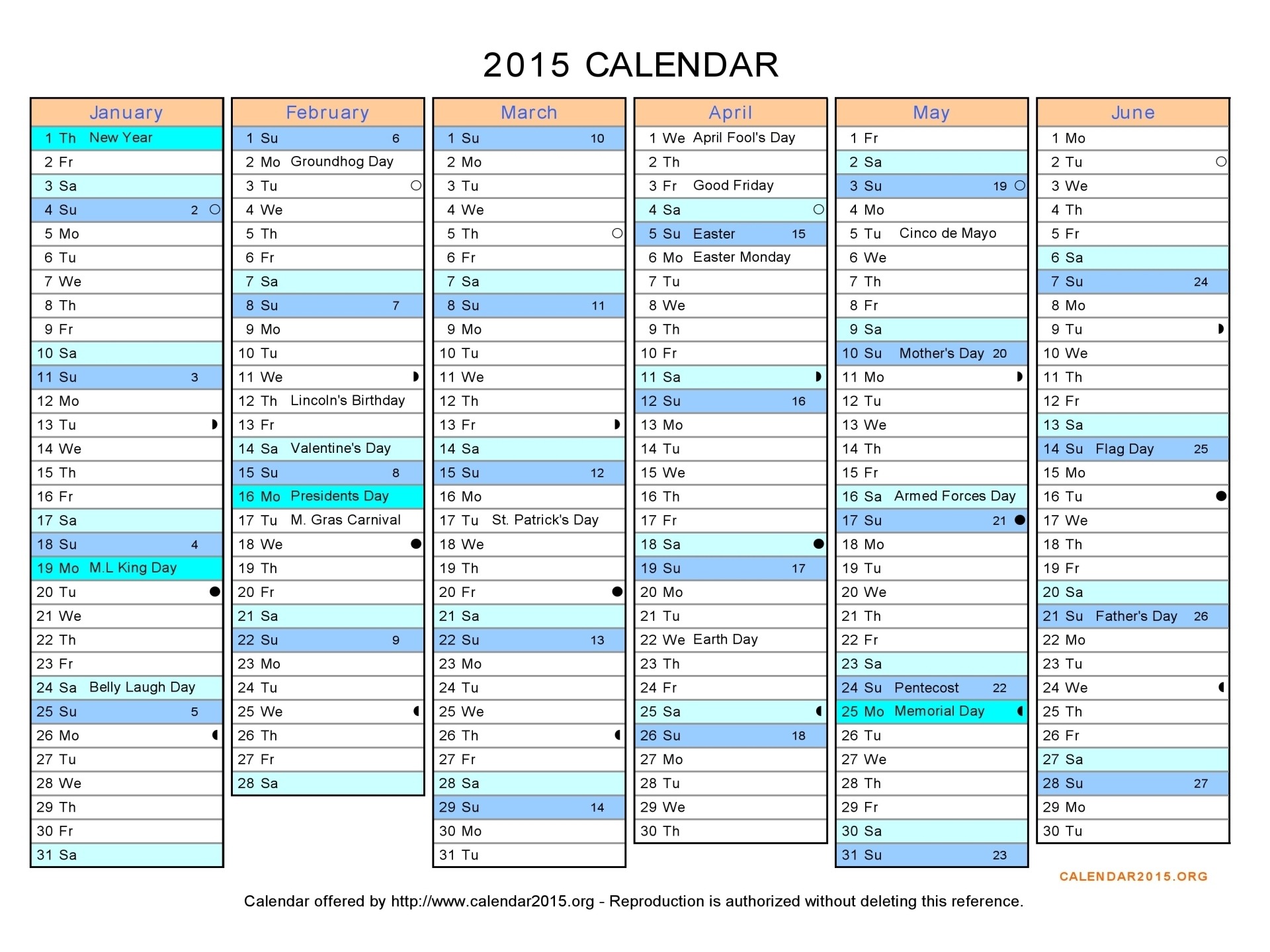 Calendar Excel Weeks In Year
