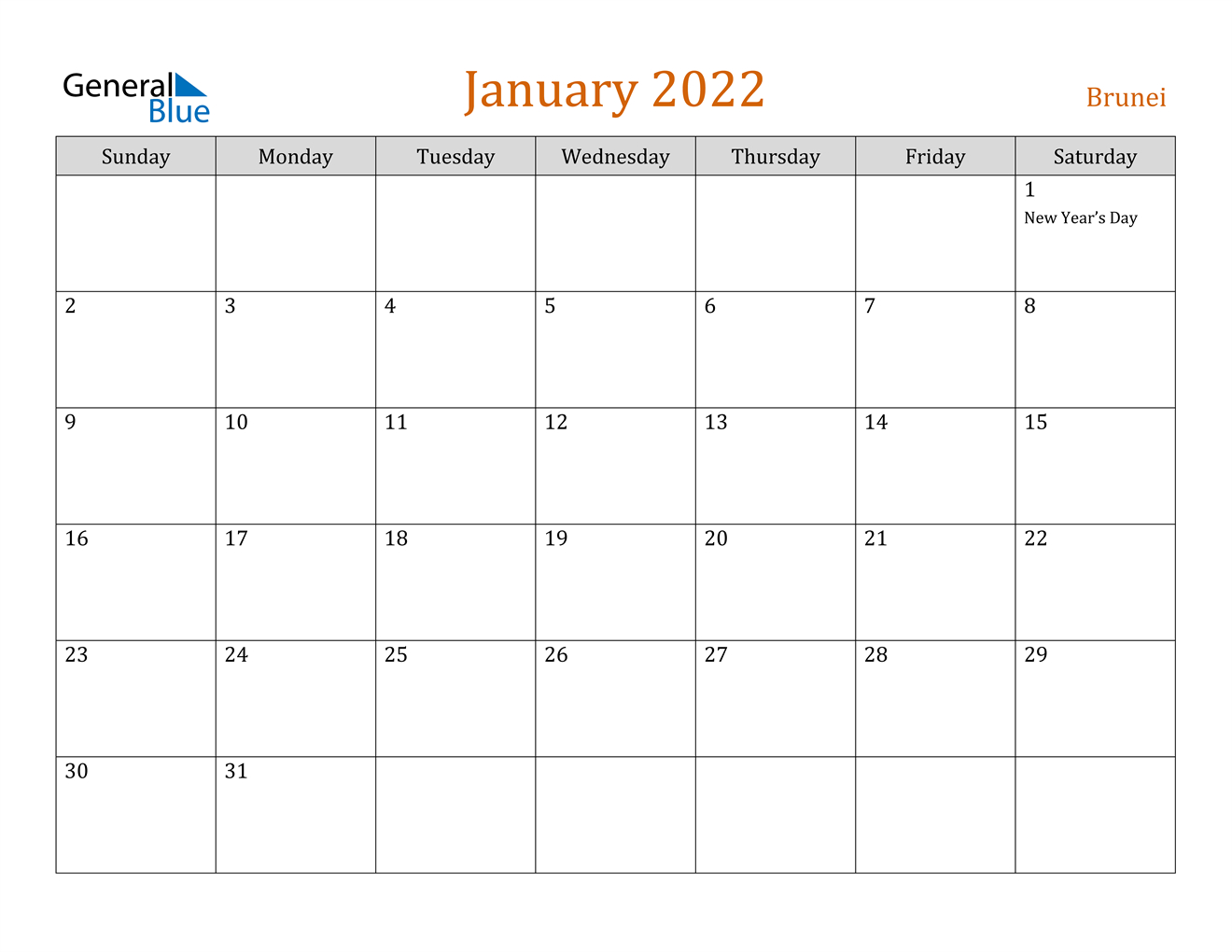 Free Printable Calendar January 2022 With Holidays